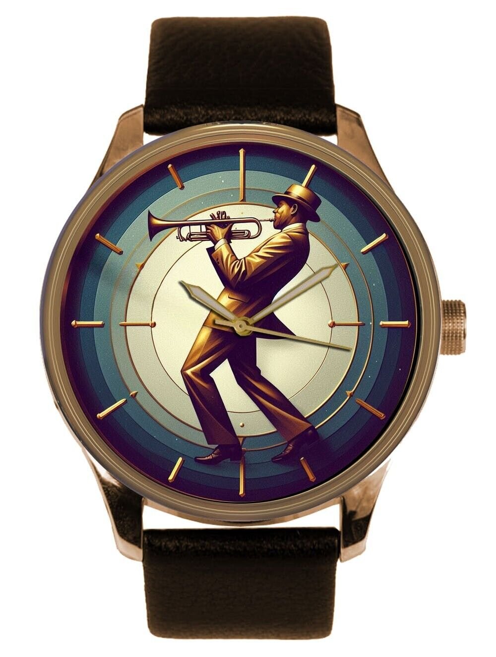 1920s JAZZ TRUMPET PLAYER METALLIC GOLD MUSIC ART SOLID BRASS ...