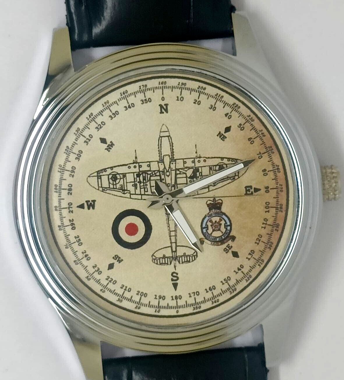 SPITFIRE 609 SQUADRON ROYAL AIR FORCE WW-II COMPASS ART SOLID BRASS ...