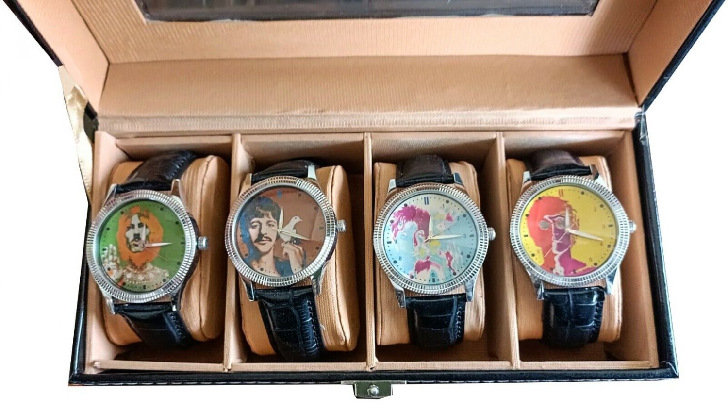 RARE SET OF 4 BEATLES HOBNAIL WRIST WATCHES, 1967 AVENDON SERIES ...
