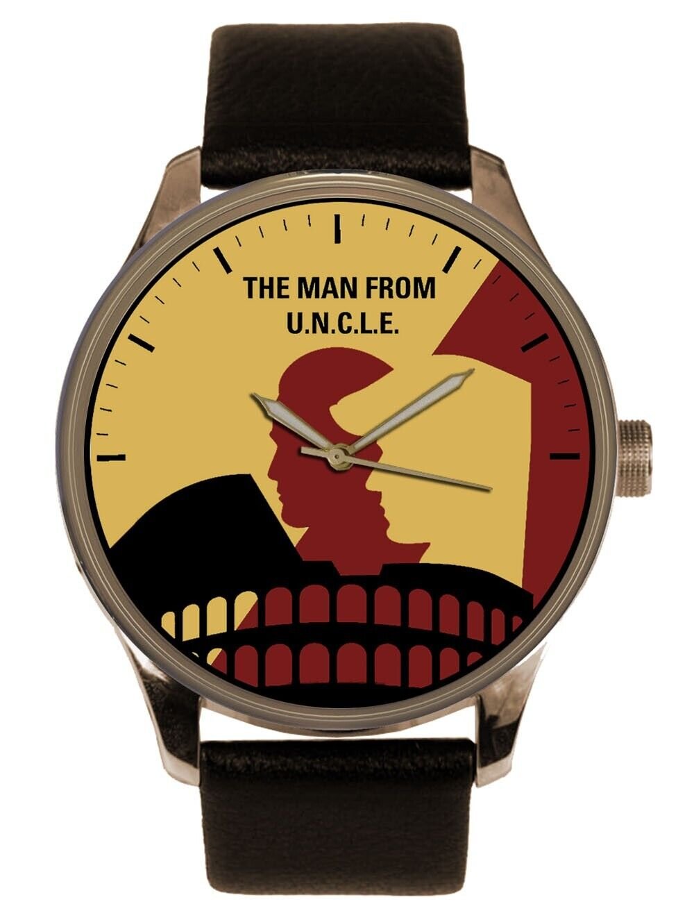 Man from UNCLE Vintage Colors Spy Thriller Poster Art Solid Brass Mens ...