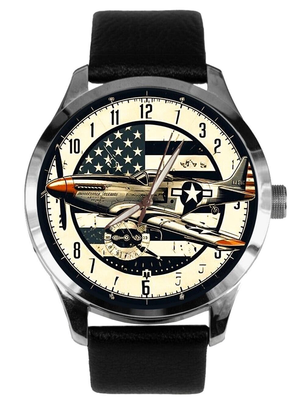 P51 MUSTANG USAAF WORLD WAR II FIGHTER AIRCRAFT AVIATION ART SOLID ...