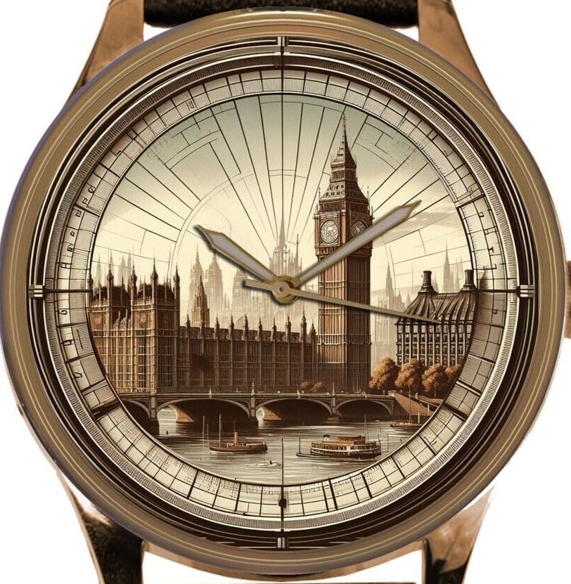 VINTAGE LONDON CITYSCAPE ART BIG BEN WESTMINSTER SOLID BRASS ANGLOPHILE ...