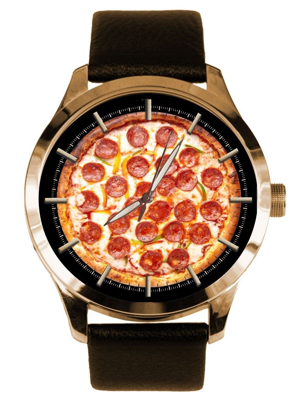 CLASSIC PEPPERONI PIZZA EYE-CATCHING HIGH QUALITY SOLID BRASS 40 mm ...