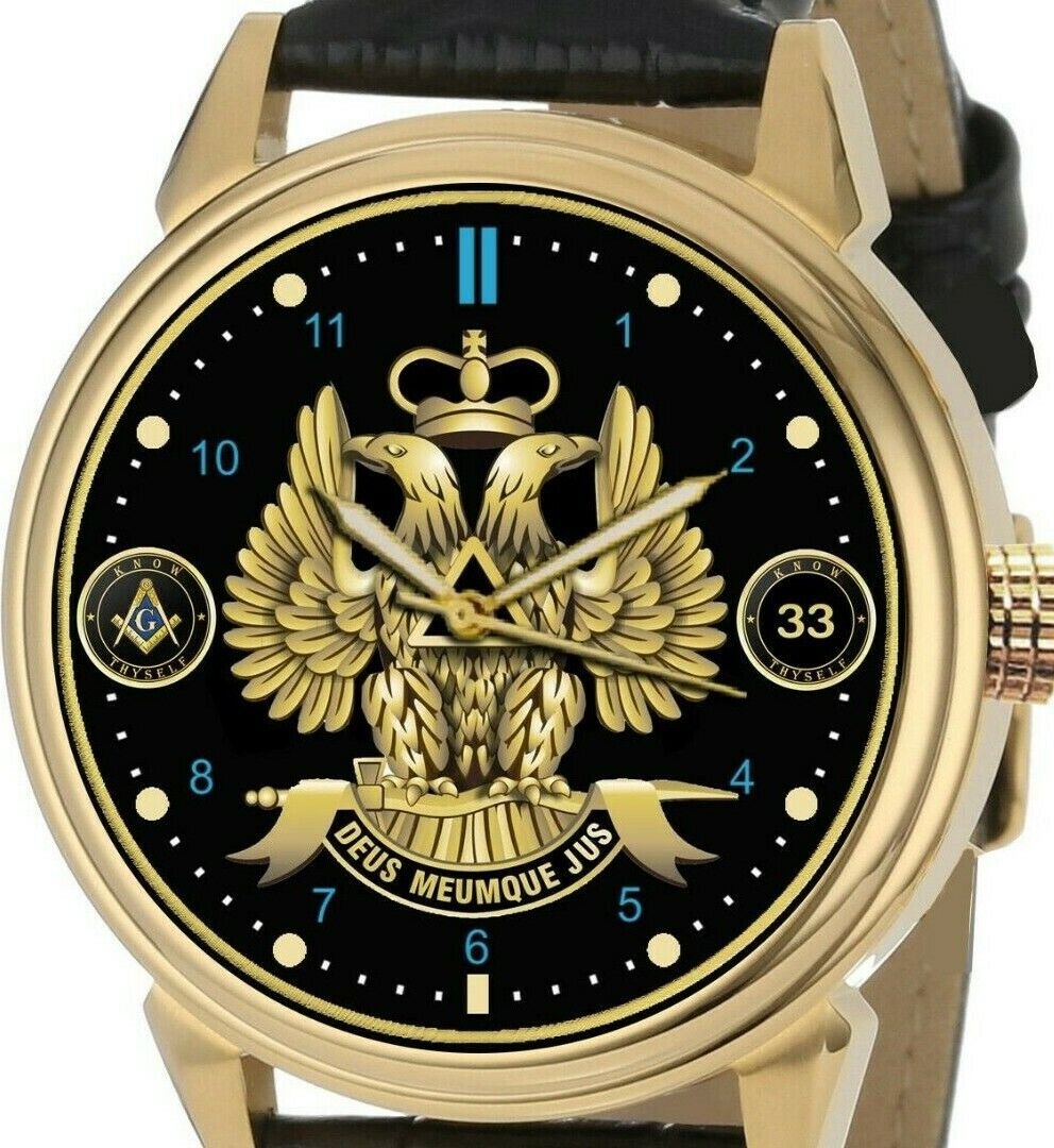 MASONIC 33rd SCOTTISH RITE CLASSIC MEDALLION DIAL SOLID BRASS 40 mm ...