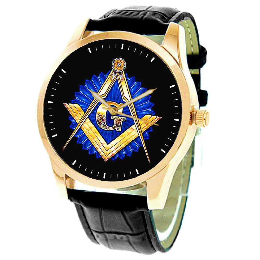 FREEMASONRY LOGO MASONIC SAPPHIRE BLUE G SOLID BRASS 40 mm CLASSIC ...
