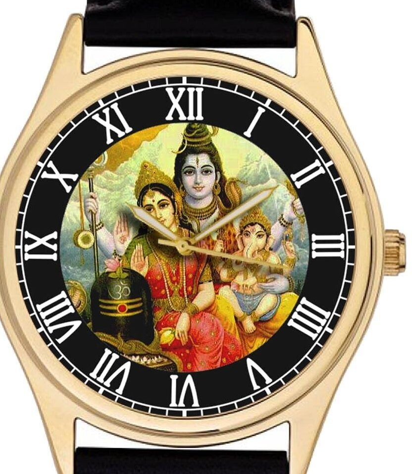 RAJA RAVI VARMA Shiva Parvati Ganesha India GOD Cosmic Love Symbolic ...