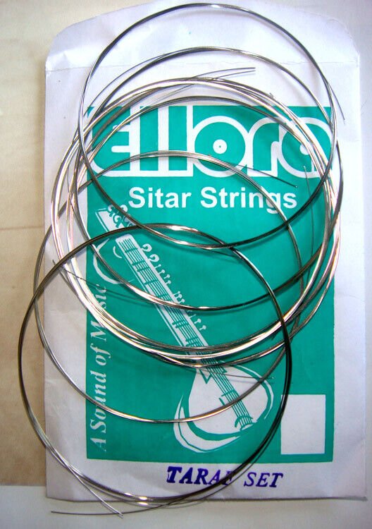 INDIAN SITAR TARAF SYMPATHETIC STRING SET OF 13 STRINGS. GERMAN ROSLAU ...
