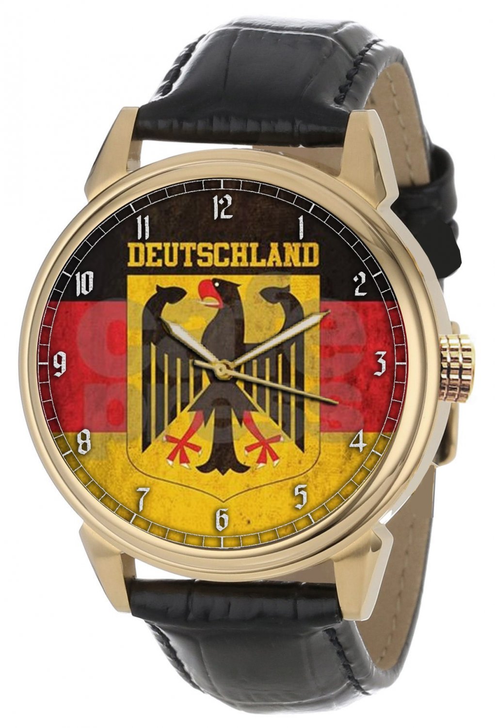 Deutschland Eagle German Nationalism Vintage Colours Solid Brass Wrist ...