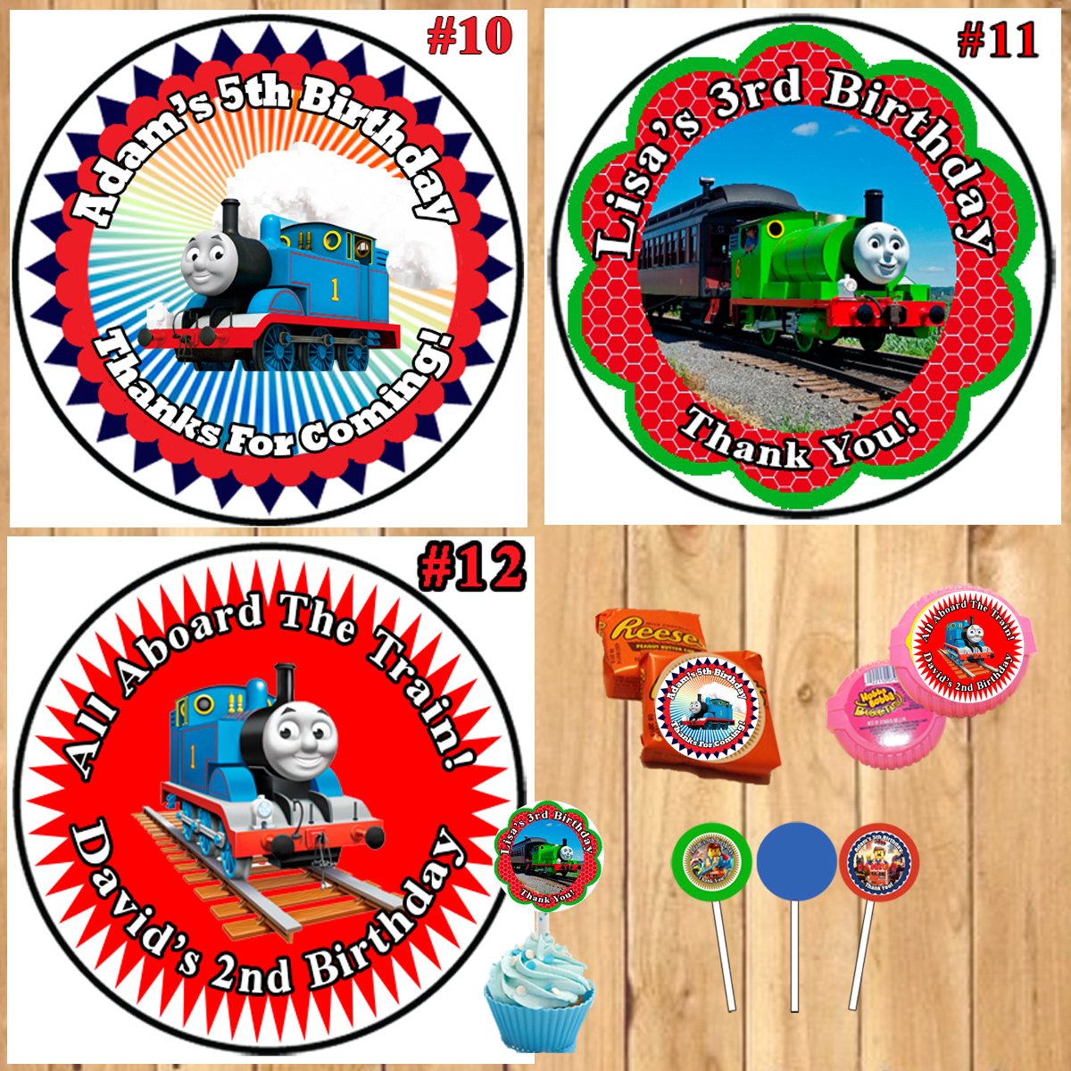 Thomas The Train Thomas & Friends Birthday Stickers Round 1 Sheet ...