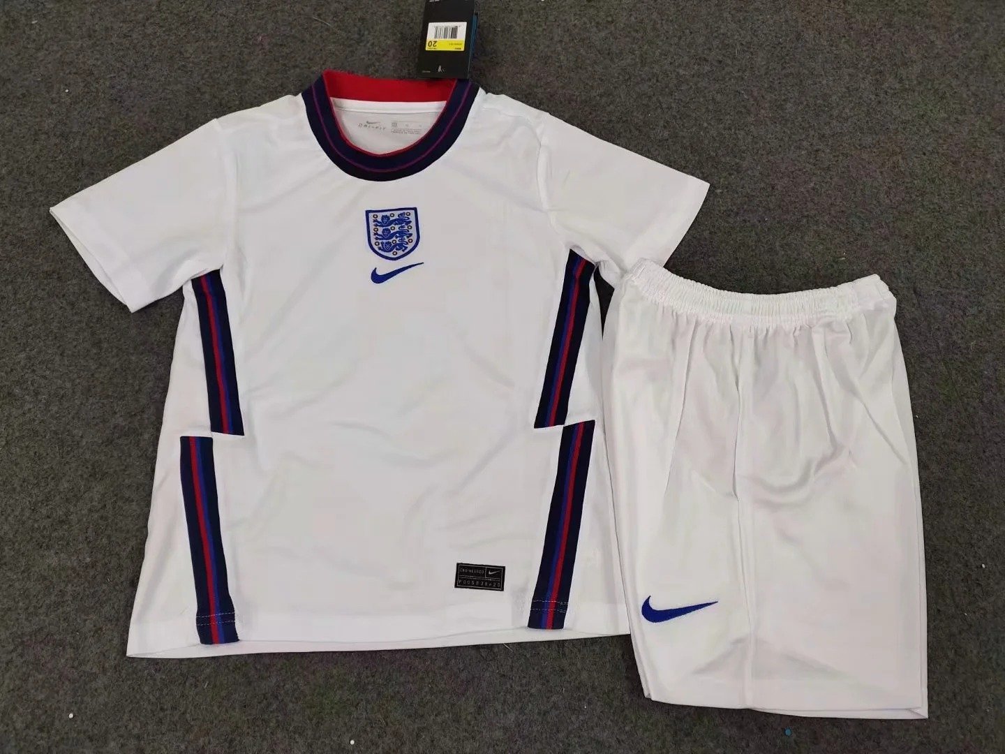 Kids England National Home Soccer Jersey 2020 Stadium Football Shirt ...