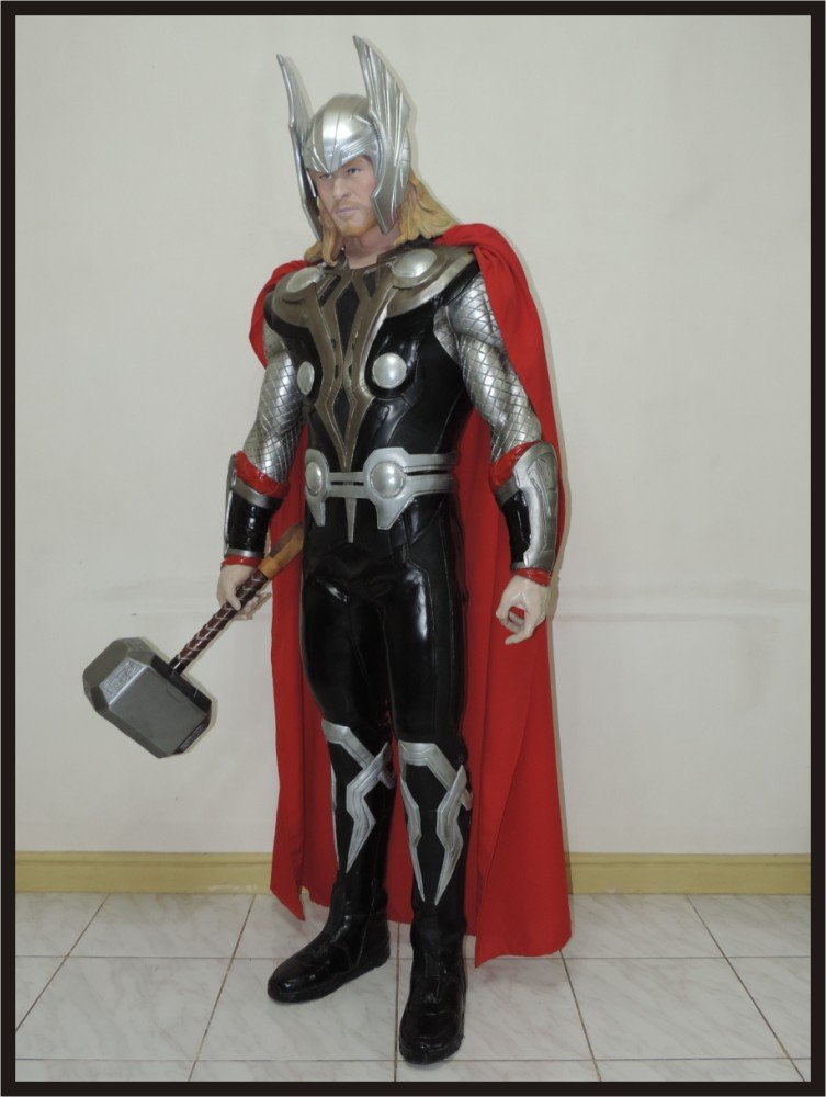 Custom Made Life Size Thor 2011 with Helmet Superhero Statue Prop