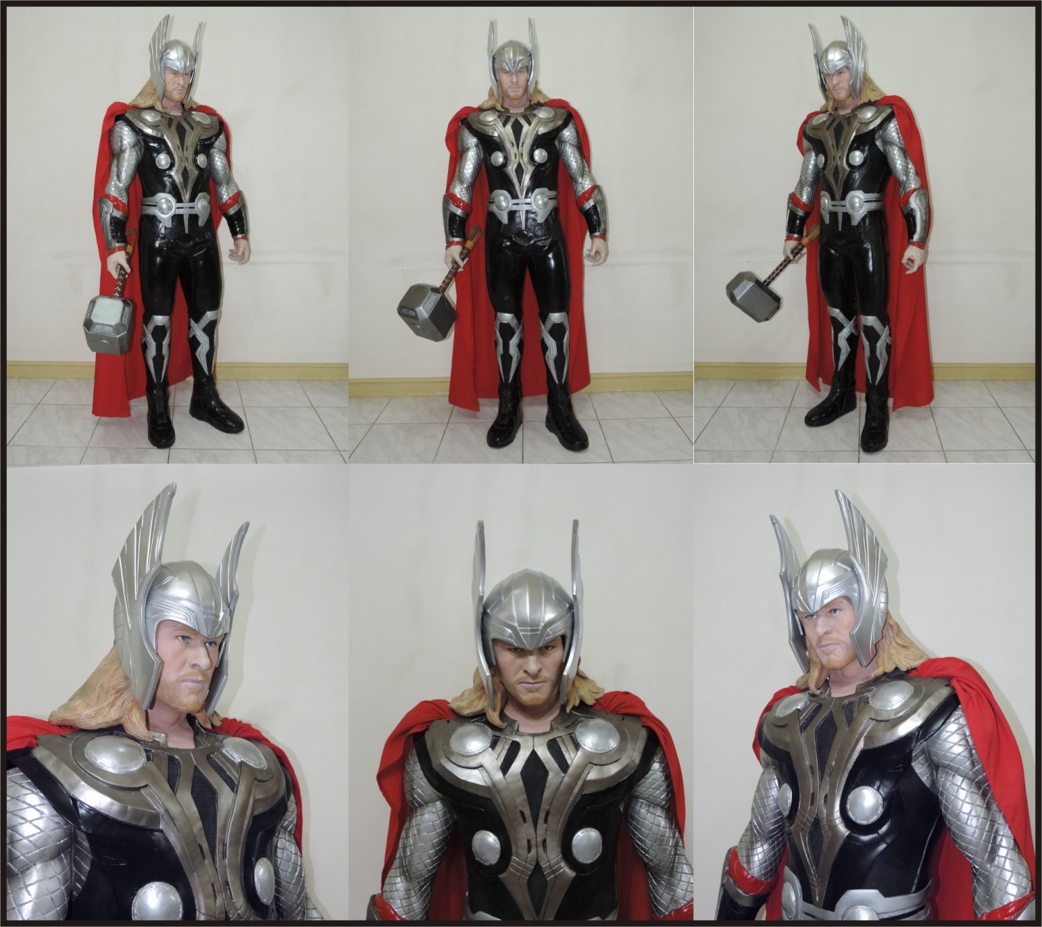 Custom Made Life Size Thor 2011 with Helmet Superhero Statue Prop
