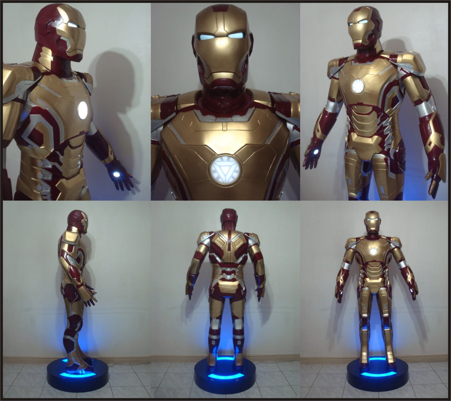 Custom Made Life Size Iron Man Mk42 Superhero Statue Prop