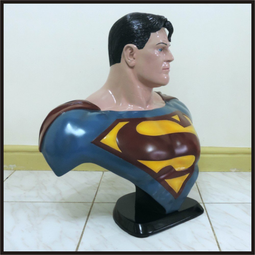 Custom Made Life Size Alex Ross Superman Superhero Bust Figure Prop