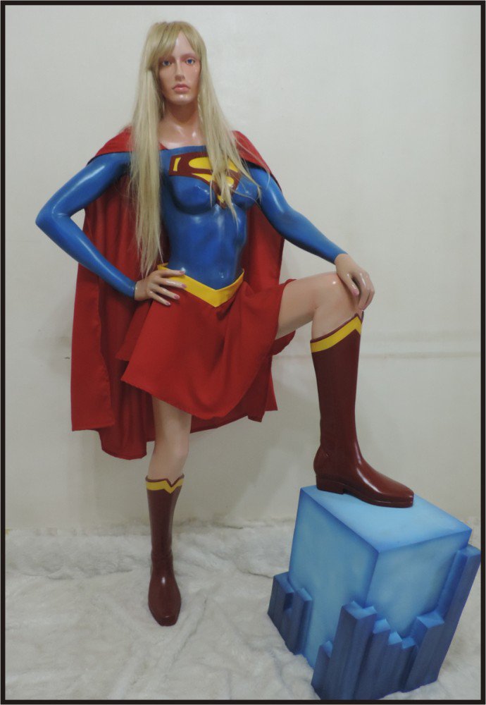 Custom Made Life Size Supergirl Statue Prop (PG Addition)