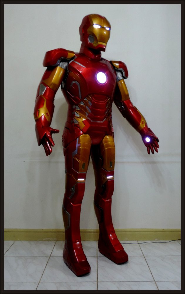 Custom Made Life Size Iron Man Mk43 Superhero Statue Prop