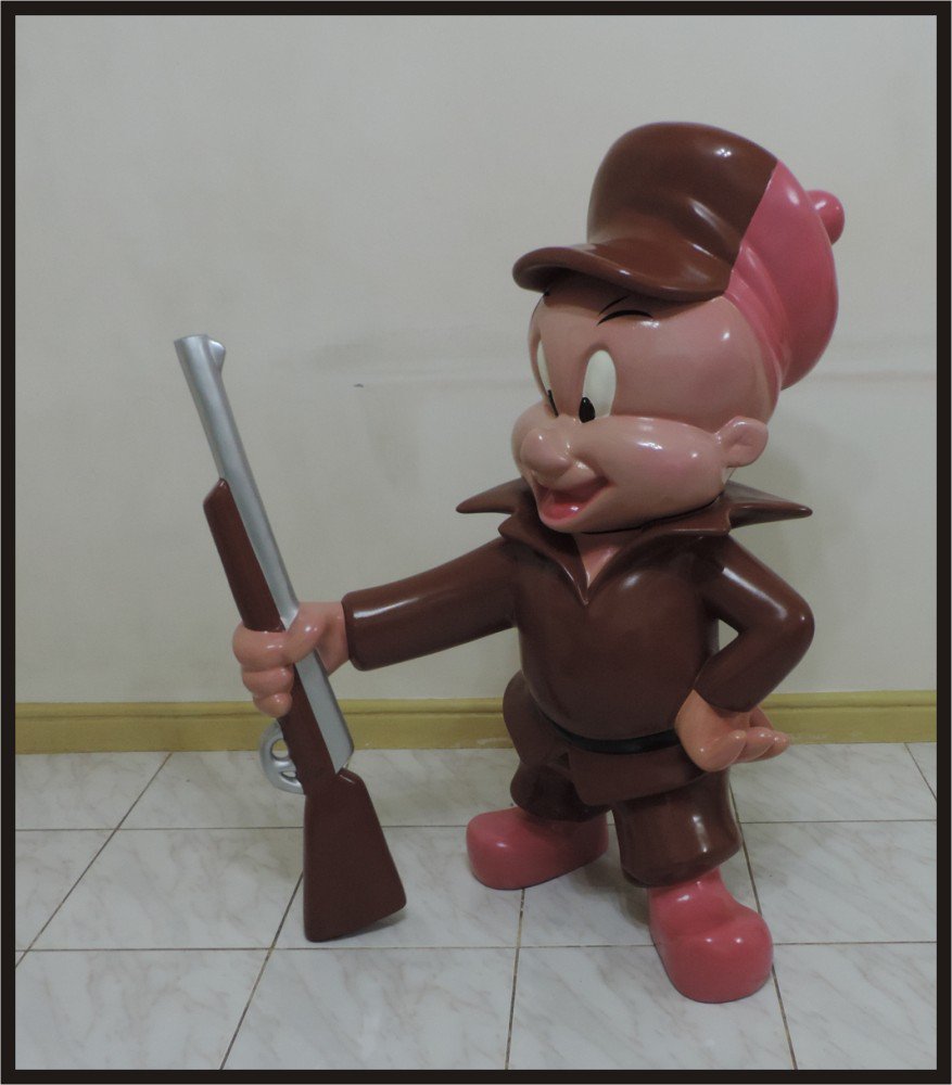 Custom Made Life Size Elmer The Wabbit Hunter Fudd Statue Prop