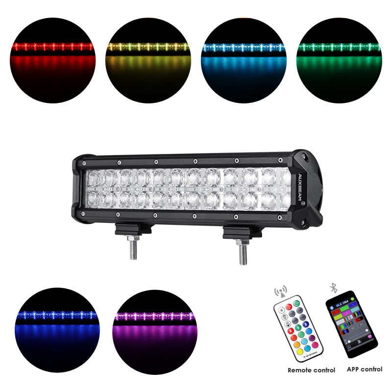 Cross-2 Series 12 inch 72W RGB Straight Combo Beam LED Light Bar (RGB ...