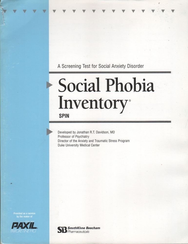 Social Phobia Inventory: A Screening Test for Social Anxiety Disorder ...
