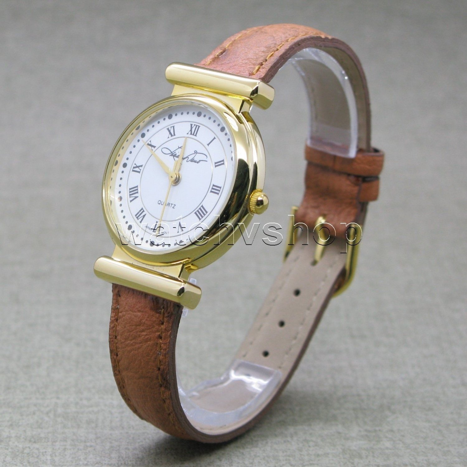Linda Dano GOLD Women Watch with Matching Leather Bangle Japan Movement ...