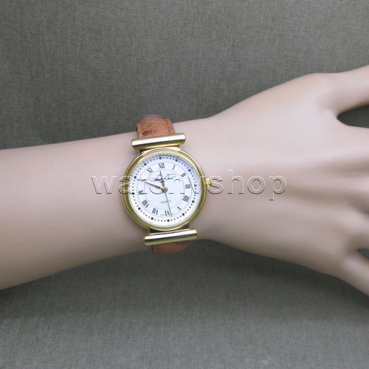 Linda Dano GOLD Women Watch with Matching Leather Bangle Japan Movement ...