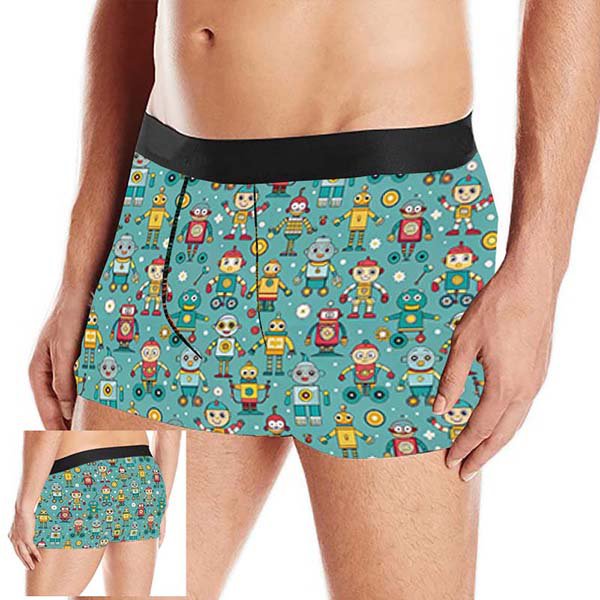 Cartoon Robot 01 Mens Boxer Briefs