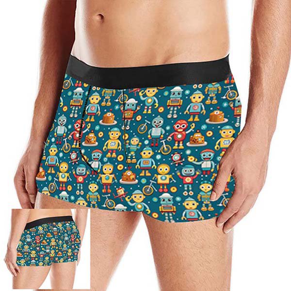 Cartoon Robot 02 Mens Boxer Briefs