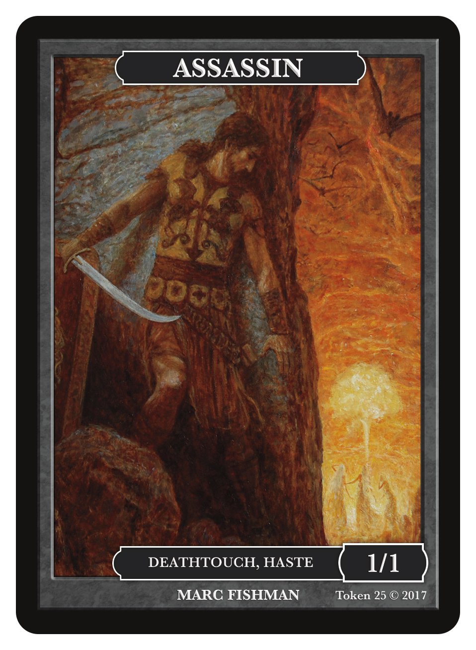 Limited Edition Assassin Token for MTG ( Art by Marc Fishman)