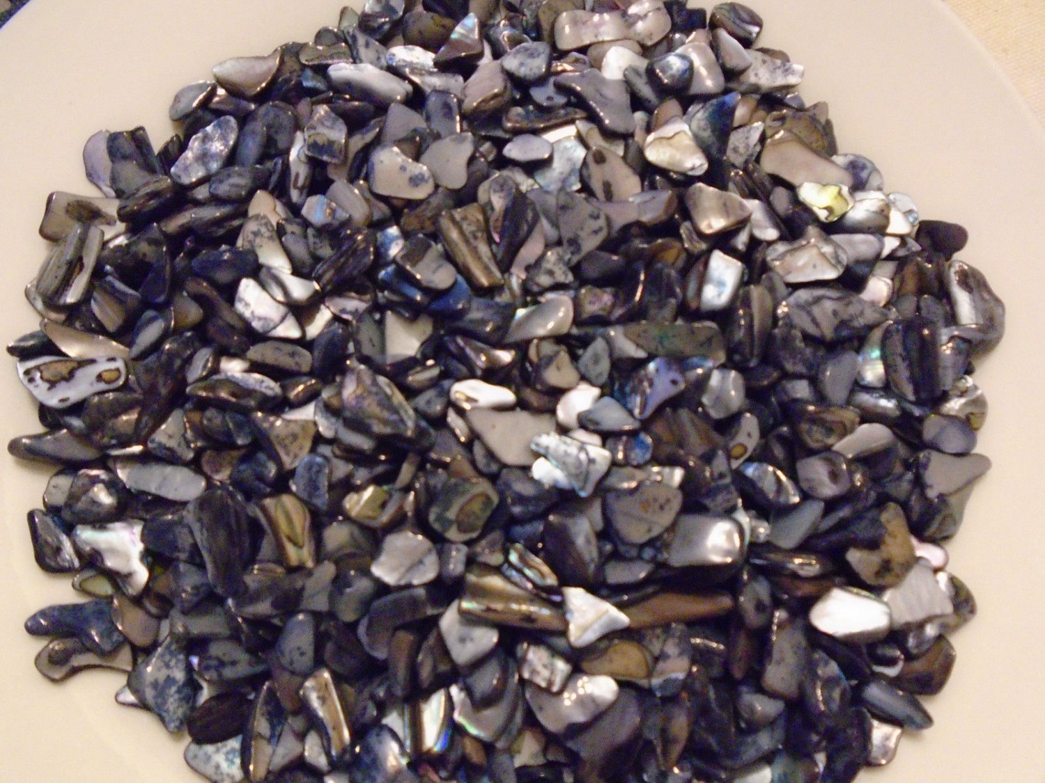 3oz Black Gray Abalone Crushed Seashells Crafts Vase Filler Aquarium Shells