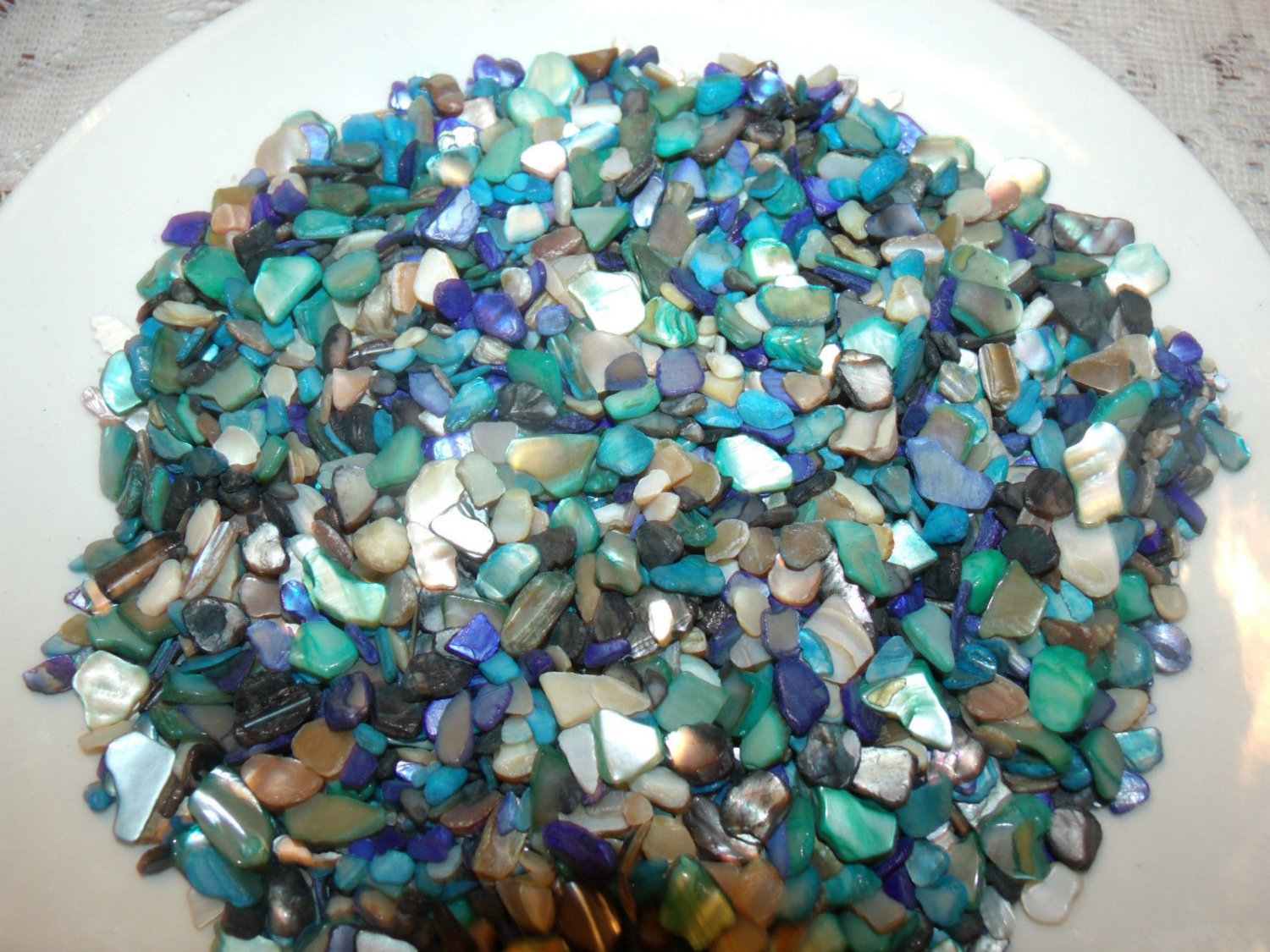 3oz Black Gray Abalone Crushed Seashells Crafts Vase Filler Aquarium Shells