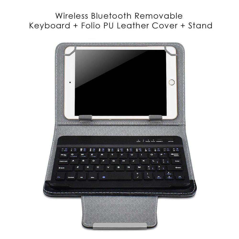 Wireless Bluetooth Keyboard For Tablet Leather Case+OTG+Stylus for 9/10 ...
