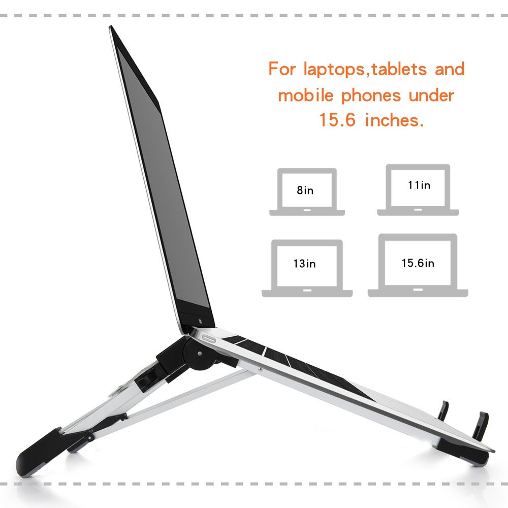 Folding Aluminum Alloy Vertical Laptop Stand (black) Folding Aluminum Alloy Vertical Laptop Stand (black)