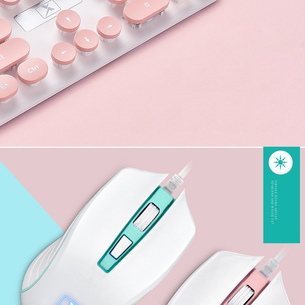 N518 2-pc Wired Gaming Waterproof Luminous Keyboard + Mouse combo (black)