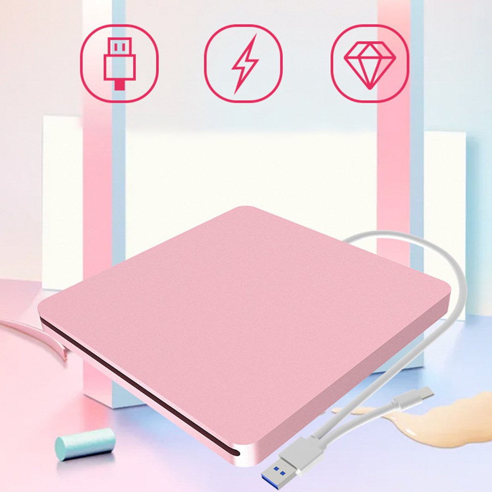 USB3.0 + Type-C External Slot-Loading DVD Drive for Desktops or Laptops ...