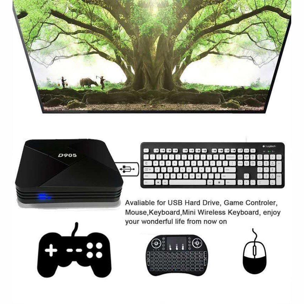 Sunvell D905 Android 4K Smart Media TV Box with Built-in WIFI ...