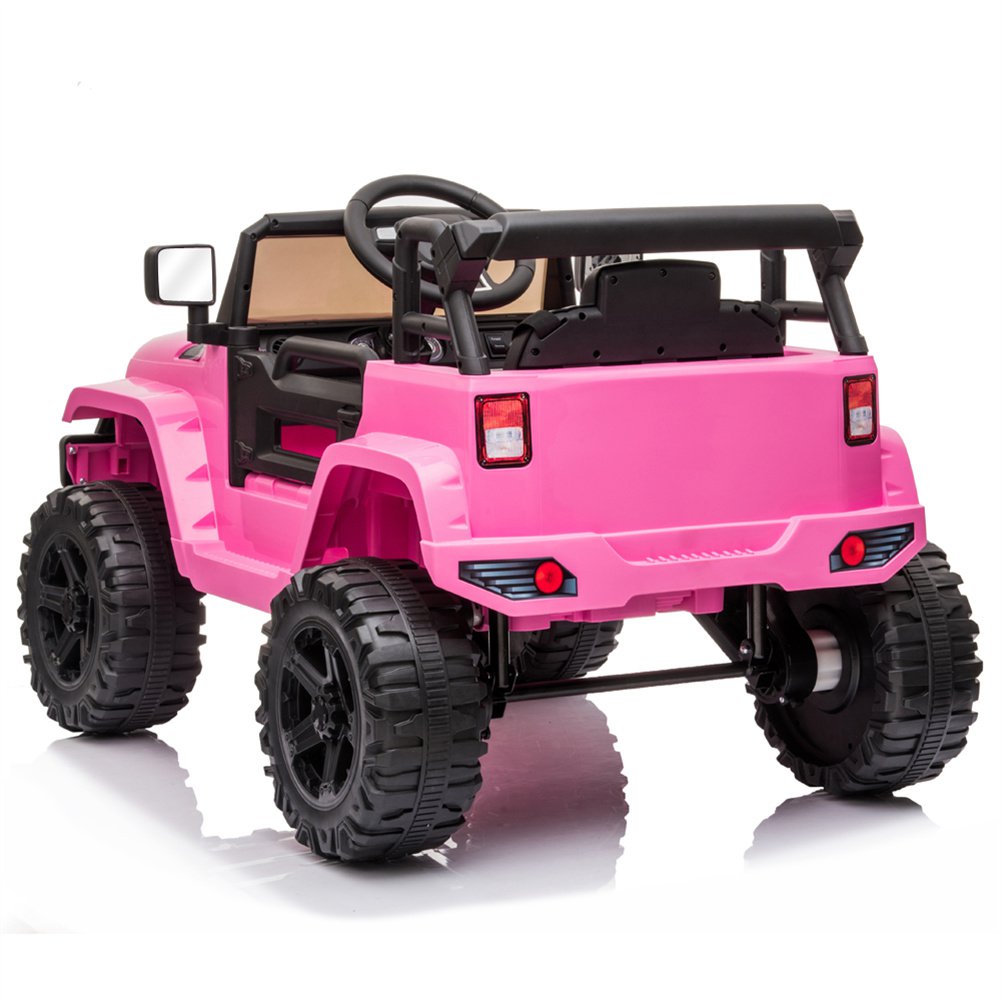 [US Direct]Pink ride-on Jeep with parental remote control (for kids age ...
