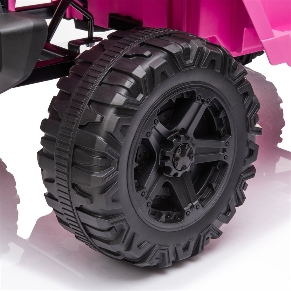 [US Direct]Pink ride-on Jeep with parental remote control (for kids age ...
