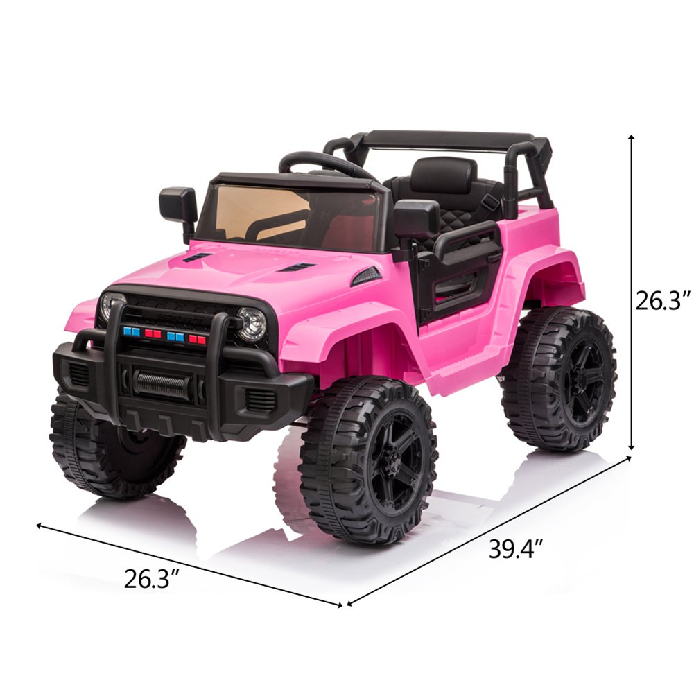 [US Direct]Pink ride-on Jeep with parental remote control (for kids age ...