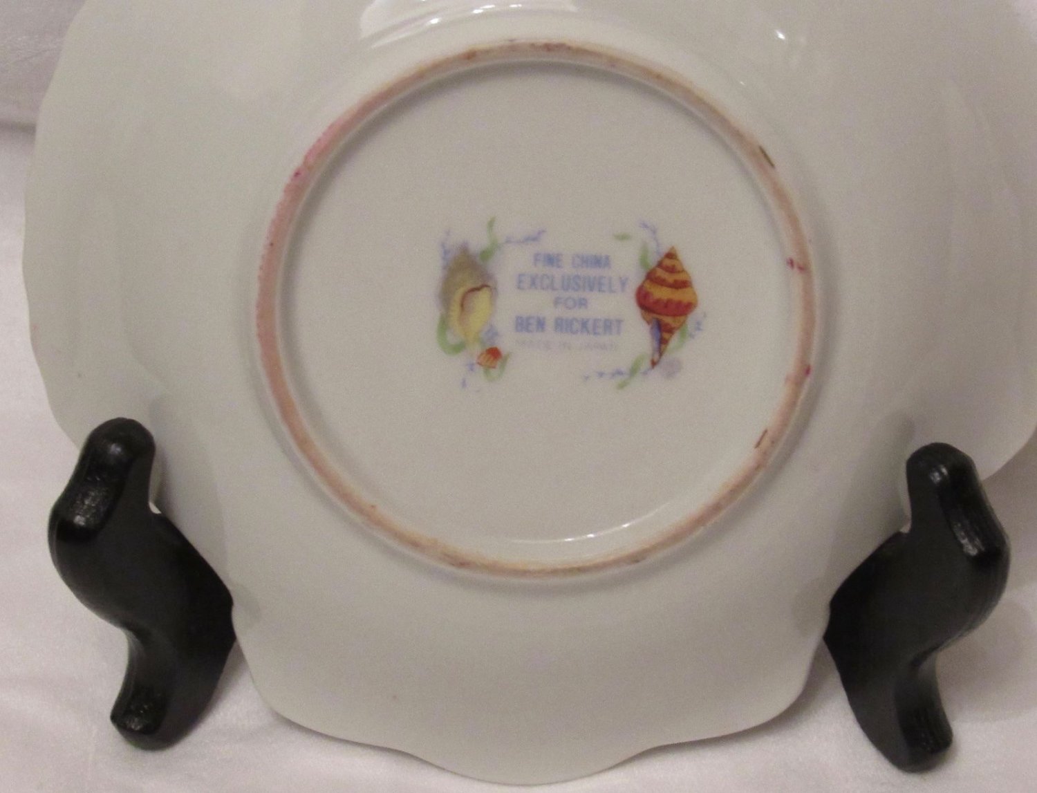 Vintage Fine China Clam Shell Dish - Ben Rickert - Gold Trim
