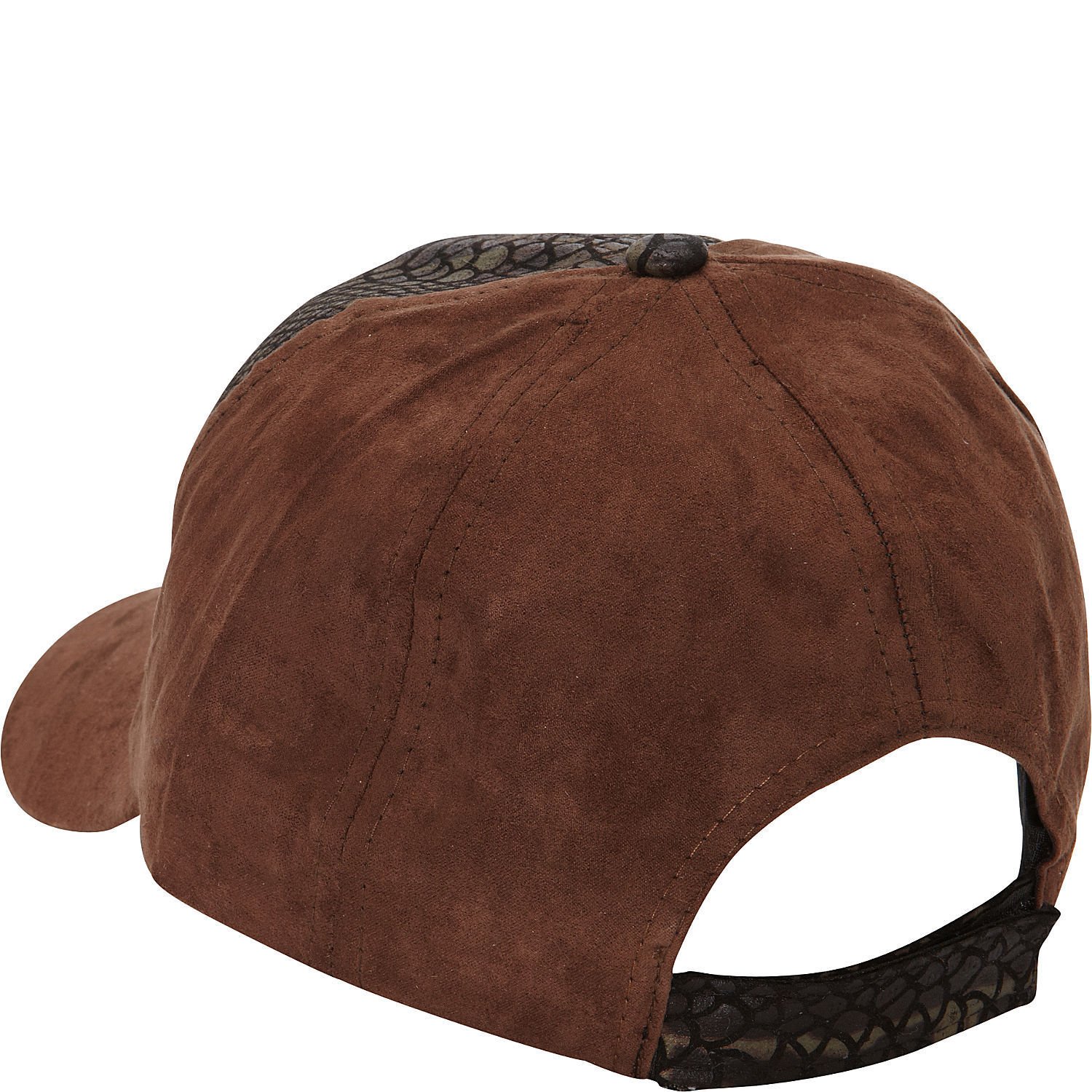 Magid Women's Brown Faux Snake Skin Front Baseball Cap