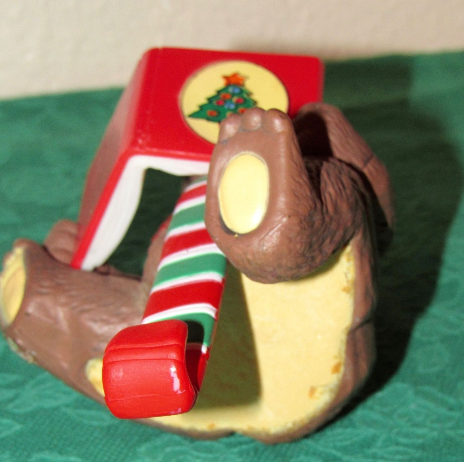 Vintage Christmas Bear Stocking Holder Hanger Hard Plastic Holiday ...