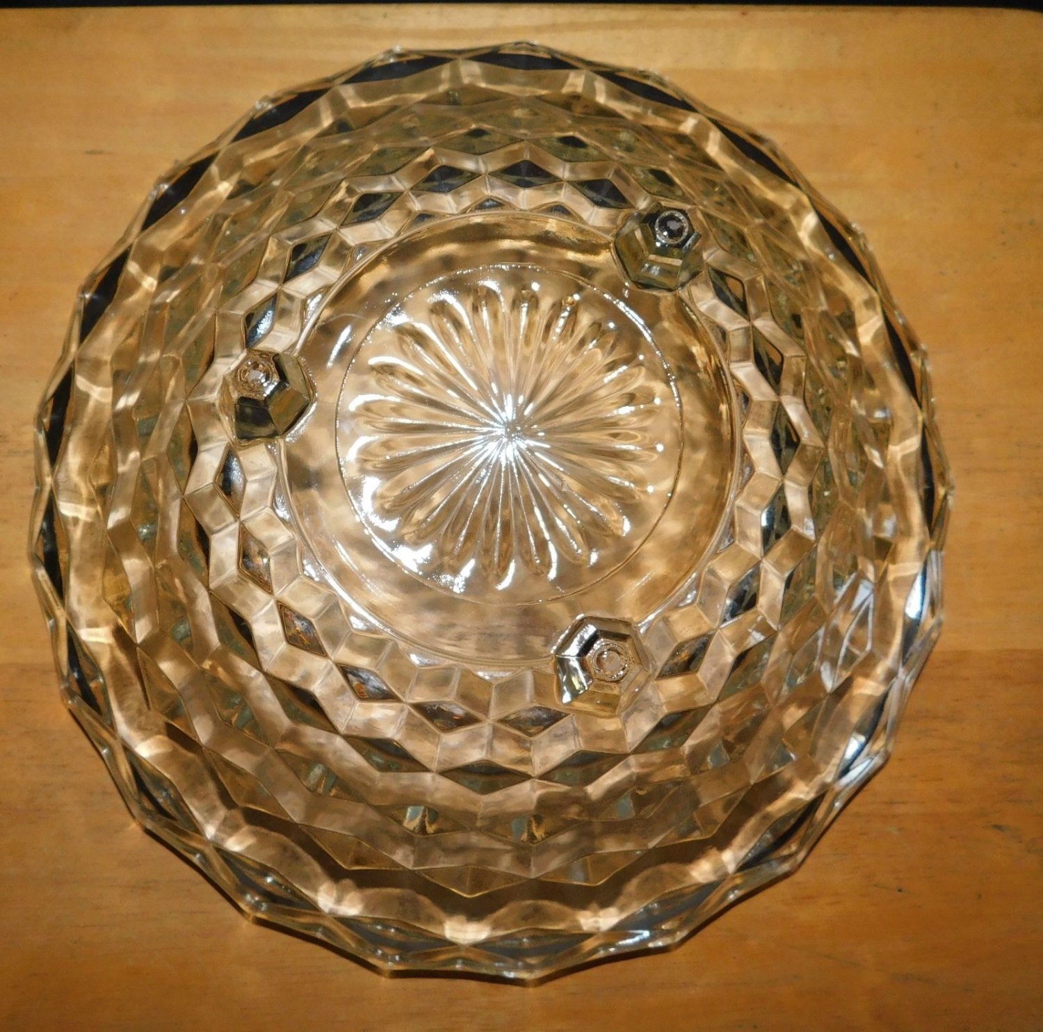Indiana Glass Whitehall Clear Pattern Footed Bowl 10" Round
