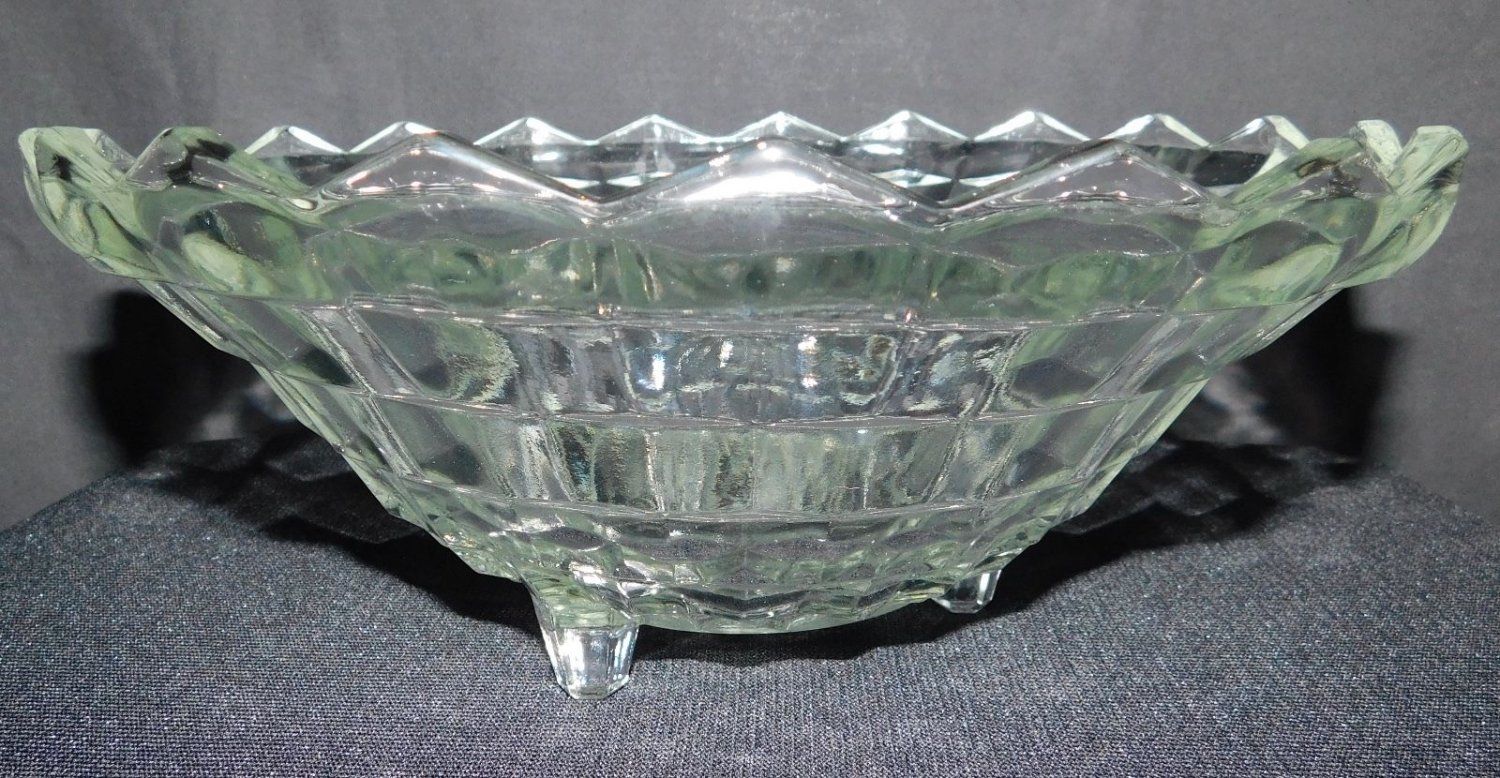 Indiana Glass Whitehall Clear Pattern Footed Bowl 10" Round