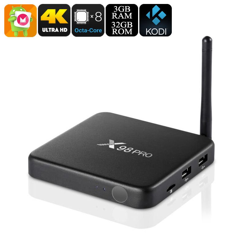 X98 PRO Android TV Box - Amlogic S912 Octa-Core CPU, 3GB RAM, Android 6.0
