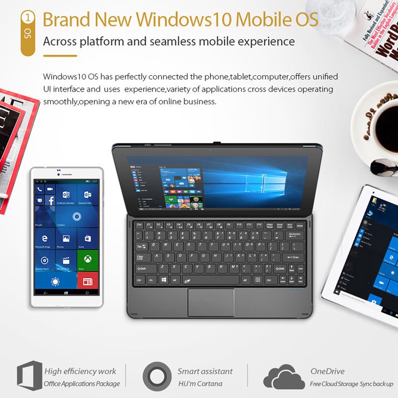 Cube WP10 4G Windows Phablet - Licensed Windows 10, 6.98-Inch Display