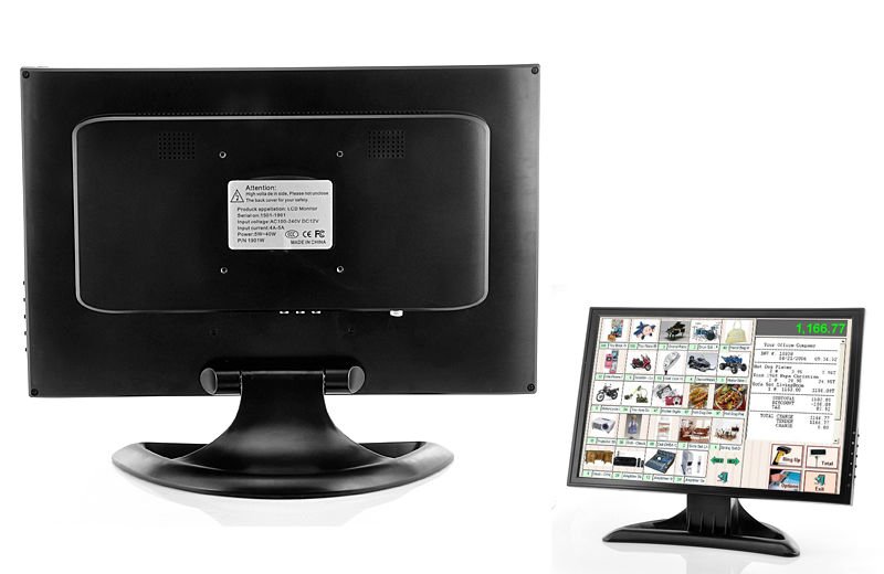 19 Inch LCD Touch Screen Monitor - 1440x900 Resolution, VGA, AV, HDMI, TV