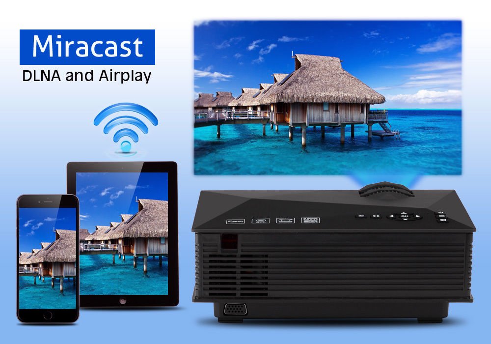 UNIC UC46 Portable Projector - LCD + LED, 800x480, 1200 Lumens ...