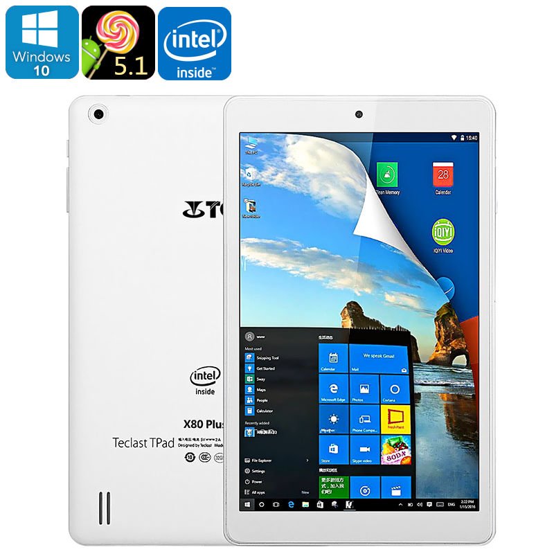 Teclast X80 Plus Tablet PC - Windows 10, Android 5.1, Quad-Core CPU ...
