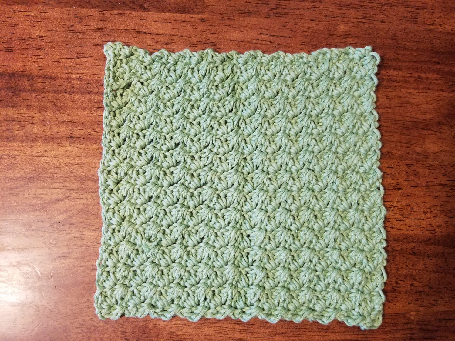 Cotton Sage Green Dish Cloth Wash Cloth - On Hand