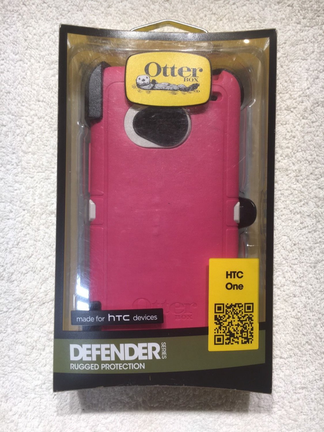 OtterBox Defender Case with Belt Clip Holster - HTC One, Pink - Retail ...